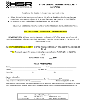 Fillable Online 2-YEAR COMPETITION RENEWAL APPLICATION PACKET Fax Email Print - pdfFiller