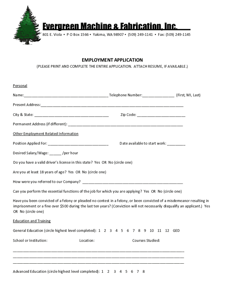 Fillable Online Evergreen Machine Tools - QUALITY IS OUR PRIORITY Fax Email Print - pdfFiller