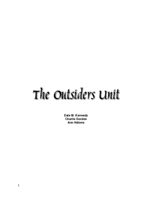 Fillable Online Outsiders Culmination Project Fax Email Print - pdfFiller
