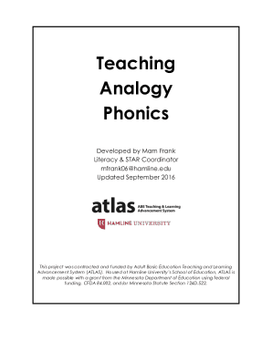 Fillable Online Teaching Analogy Phonics - LINCS - Department of ...