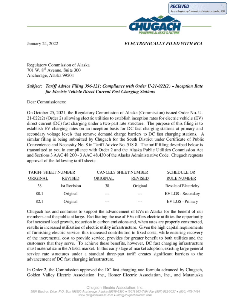 Fillable Online Regulatory Commission of Alaska RCA - AK State Profiles ...