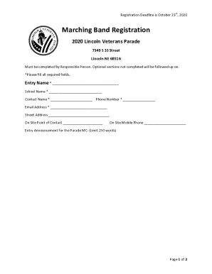 Fillable Online Athletic Band Audition Request Form Fax Email Print ...