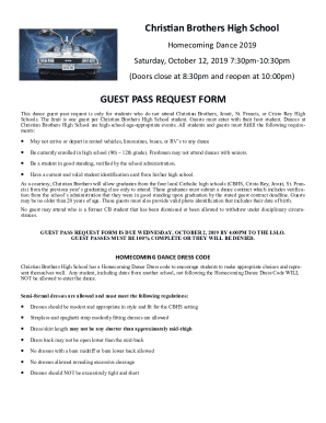 Fillable Online guest pass request form Fax Email Print - pdfFiller