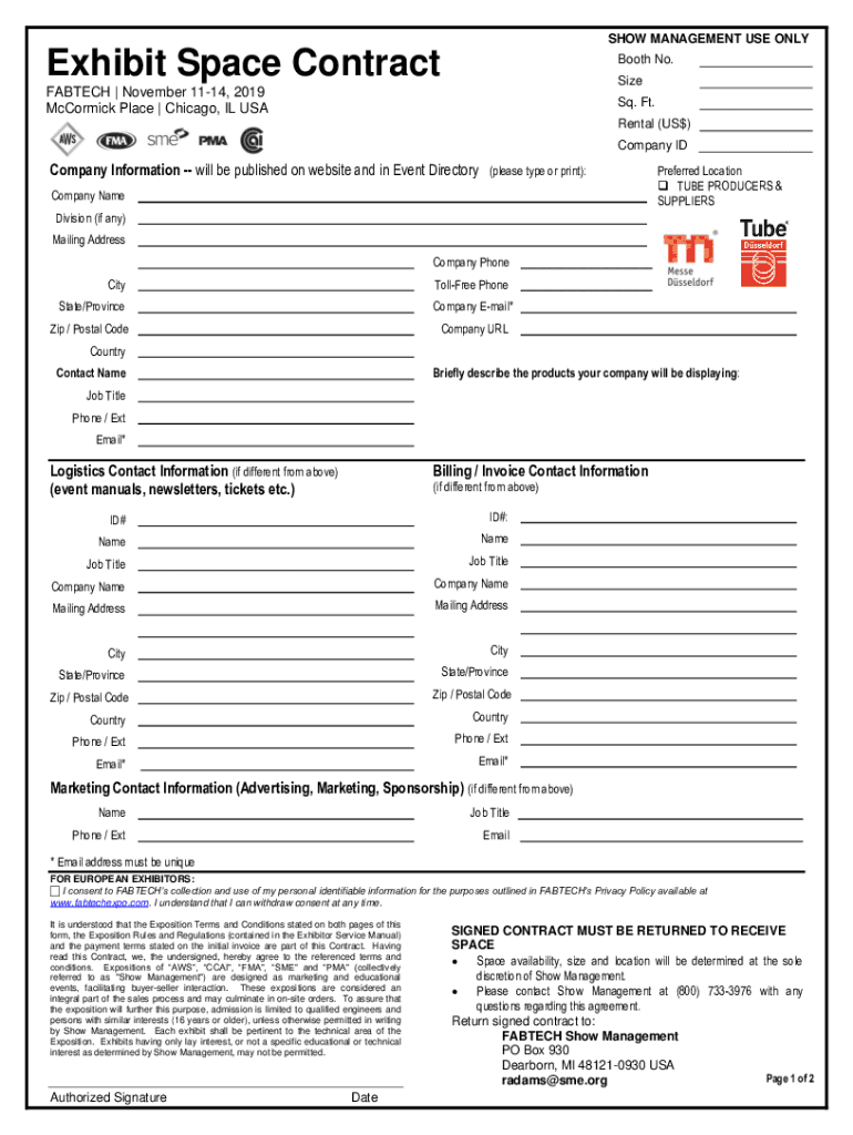 Fillable Online Booth No Fax Email Print - pdfFiller
