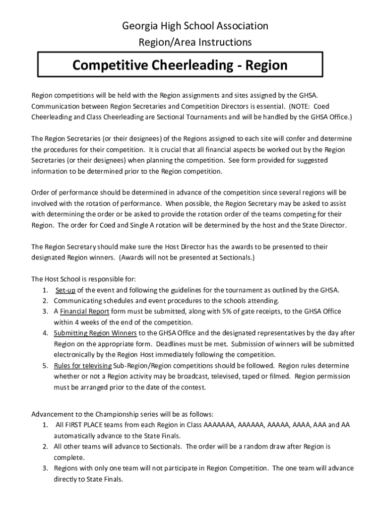 Fillable Online GHSA Cheerleading Manuals and Forms for 2022-2023 Fax ...