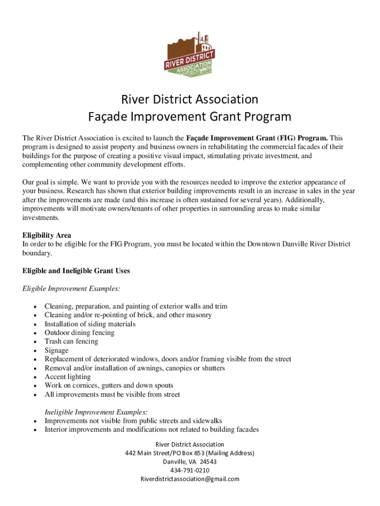 Fillable Online Facade Program Basics Grant Sponsors Real Rehab Fax ...