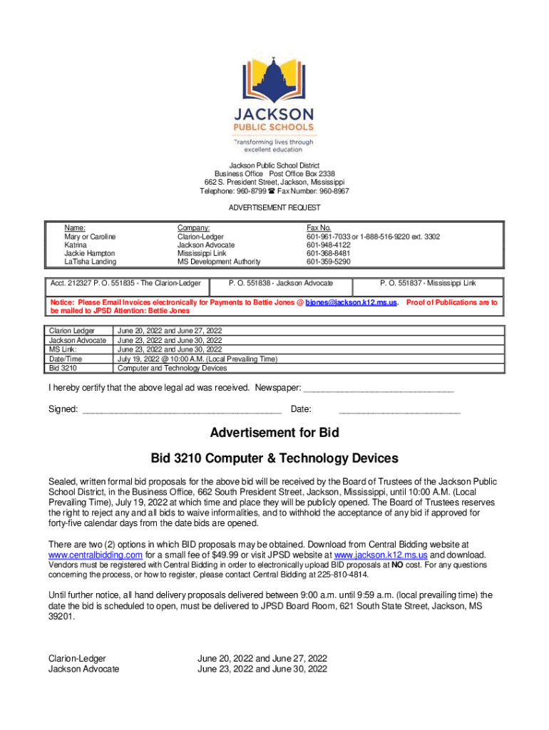 Fillable Online Bid 3210 Computer and Technology Devices Fax Email Print - pdfFiller