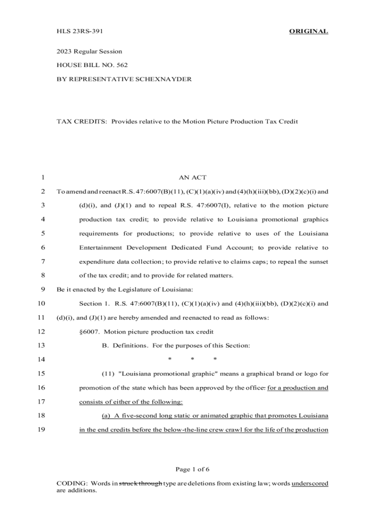 Fillable Online legis la Motion Picture Tax Incentives: There's No ...