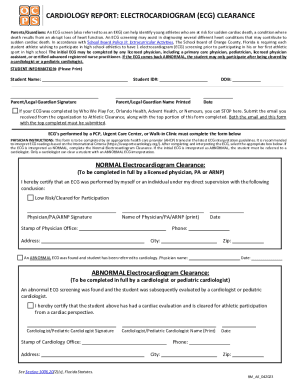 Fillable Online Screening Electrocardiogram in Young Athletes and ...
