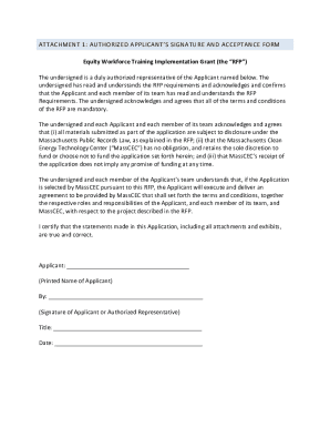 Fillable Online Attachment 1 Authorized Applicant Signature and ...