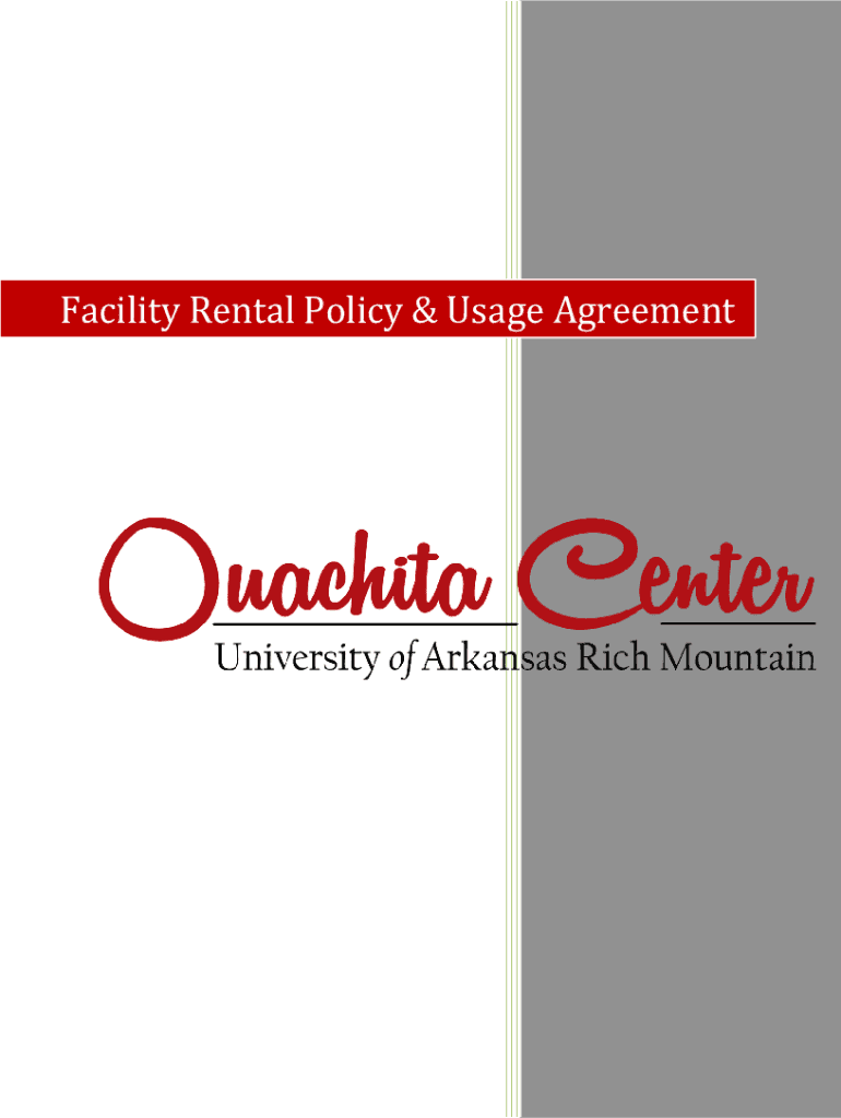 Fillable Online Facility Usage Rental Policy and Agreement Fax Email ...