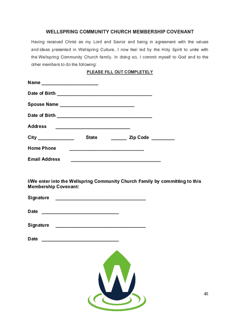 Fillable Online Wellspring Church Doctrinal Statement Fax Email Print ...