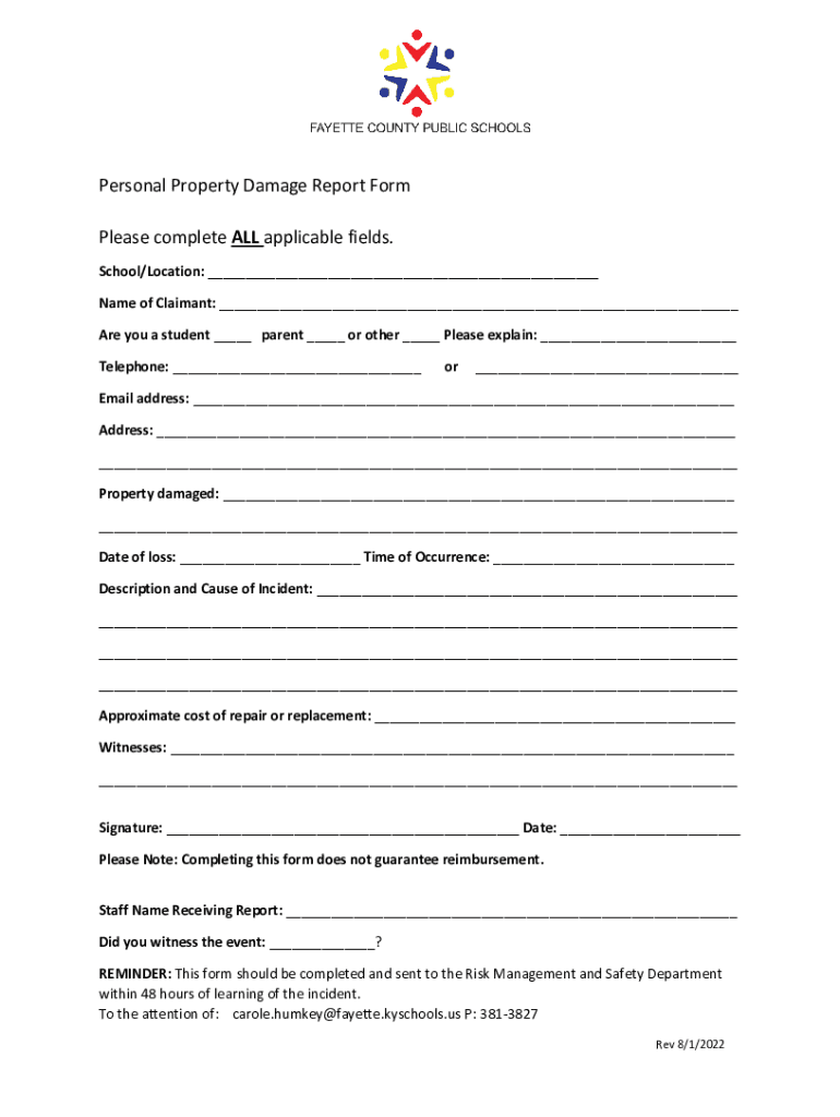 Fillable Online G - Non-Workers Compensation Accident Report Form (PDF ...