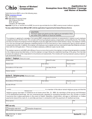 Fillable Online Form: (BWC Forms) - Injured Worker Forms Home Fax Email ...