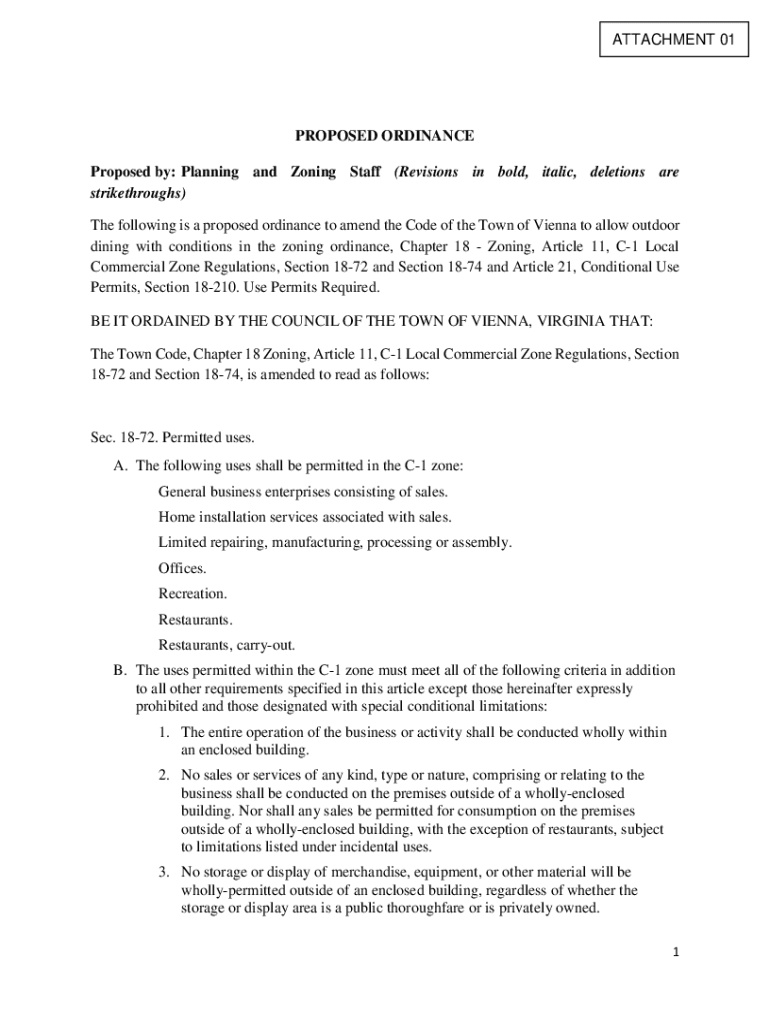 Fillable Online Exhibit A to Attachment 1 1 Ordinance No. 5119 AN ...