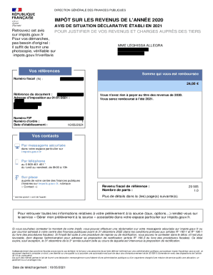 Remplissable En Ligne L'avis de situation dclarativel'impt sur le revenu ... Fax Email Imprimer ...