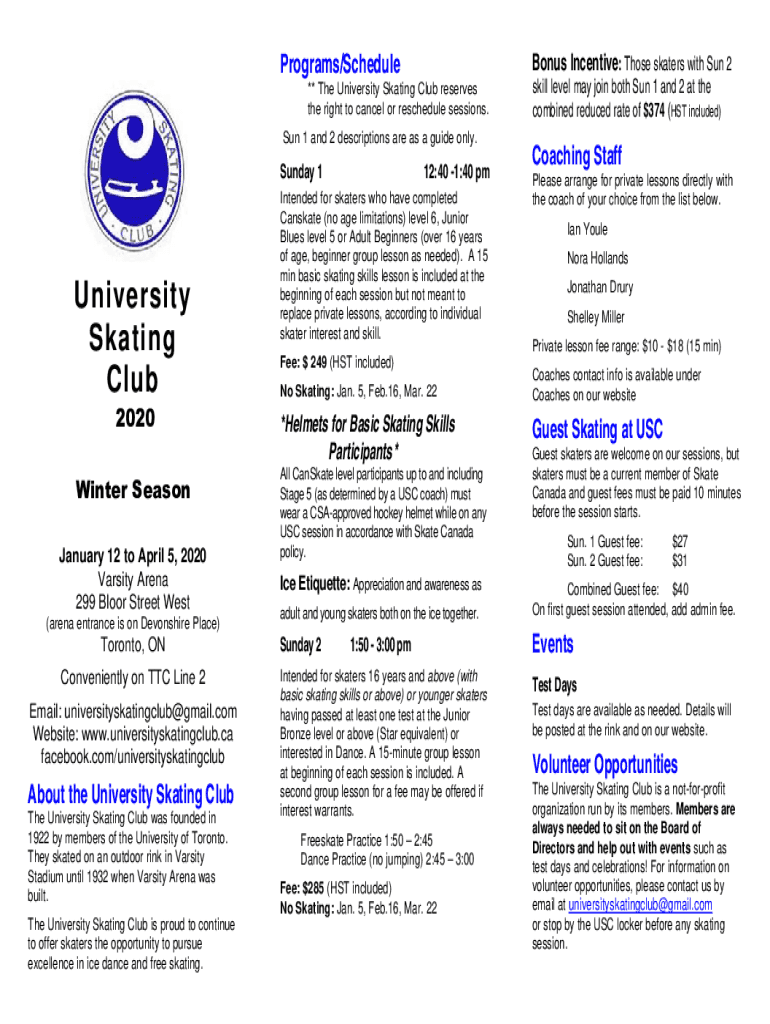 Fillable Online Learn to SkateFigure Skating Fax Email Print - pdfFiller