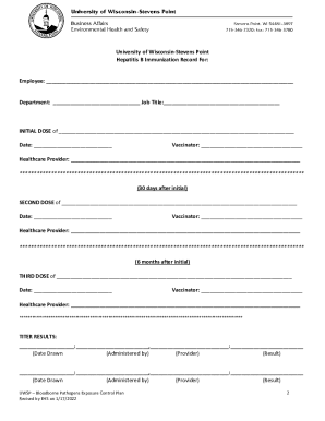 Fillable Online Instructions for Hepatitis B Vaccination Series Form ...