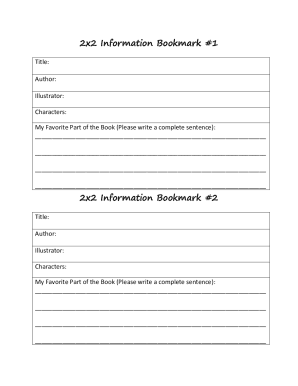 Fillable Online 2 x 2 Digit Multiplication Bookmark Visual Aid Multiply ...