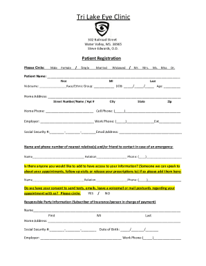 Fillable Online Tri Lake Eye Clinic Fax Email Print - pdfFiller