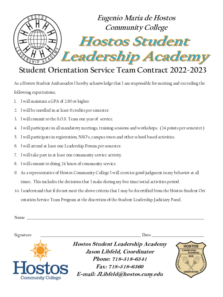 Fillable Online Student Orientation Services Team (SOS) Fax Email Print - pdfFiller
