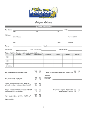 Fillable Online Wienerschnitzel Application - Fill Online, Printable ...