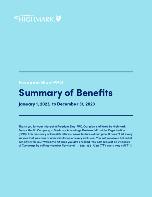 Fillable Online hr lafayette Freedom Blue PPO - Summary of Benefits Fax ...