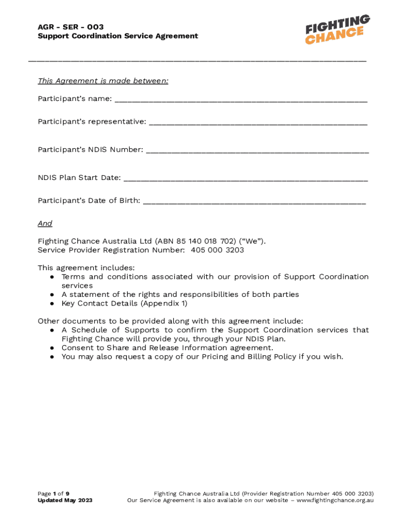 Fillable Online SERVICE AGREEMENT for Plan Management Fax Email Print ...