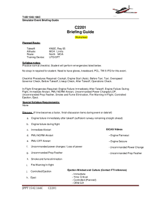 Fillable Online C2201 Briefing Guide Fax Email Print - pdfFiller