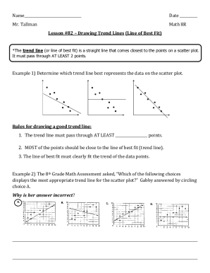 Fillable Online Mr. Tallman Math 8R Lesson #82 Drawing Trend Lines ...