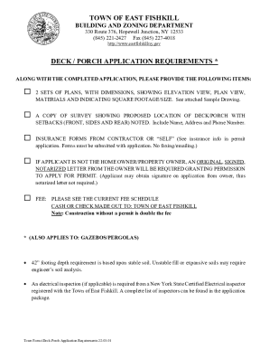 Fillable Online deck / porch application requirements Fax Email Print ...