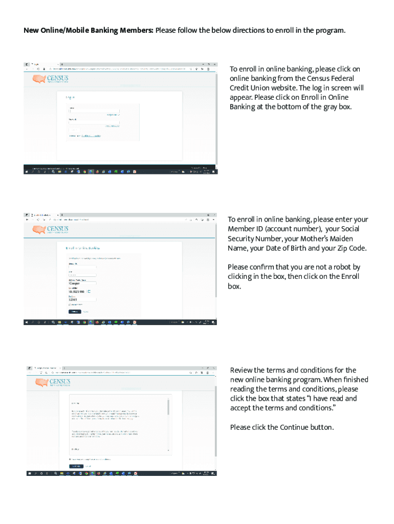 Fillable Online To enroll in online banking, please enter your Member ...