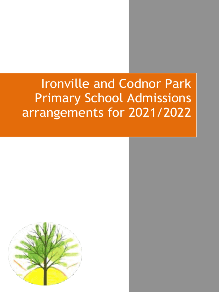 Fillable Online AdmissionsIronville and Codnor Park Primary School Fax ...