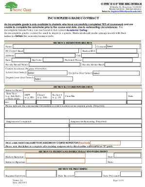 Fillable Online general petition form - Pacific Oaks College Fax Email ...