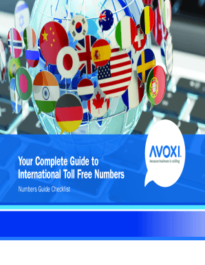 Fillable Online Your Complete Guide to International Toll Free Numbers ...