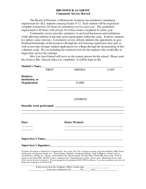 Fillable Online Community-Service-Form.pdf Fax Email Print - pdfFiller