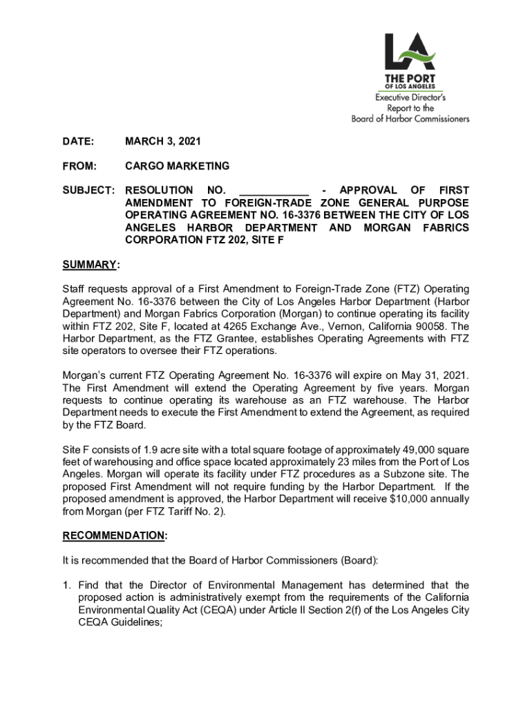 Fillable Online APPROVAL OF FIRST NO. RESOLUTION AMENDMENT OF ... Fax ...