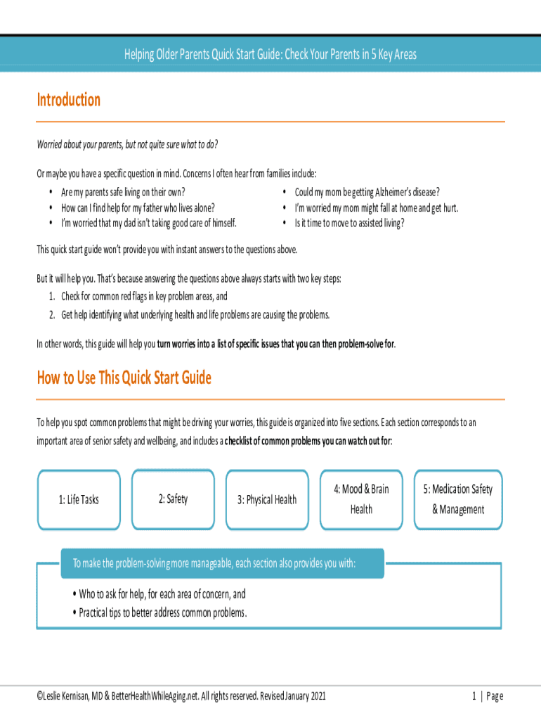 Fillable Online Eight Tips For Talking To Your Aging Parents About ...