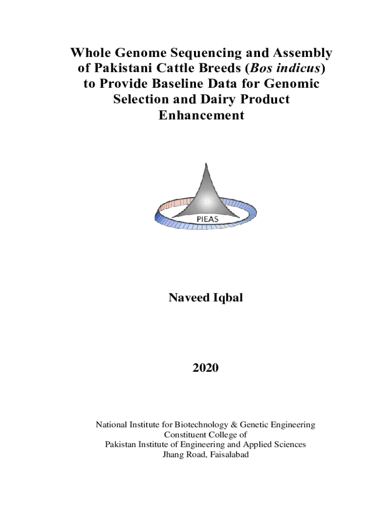 Fillable Online prr hec gov Whole Genome Sequencing and Assembly of ...