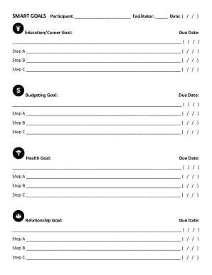 Fillable Online SMART Goal Setting Worksheets Fax Email Print - pdfFiller