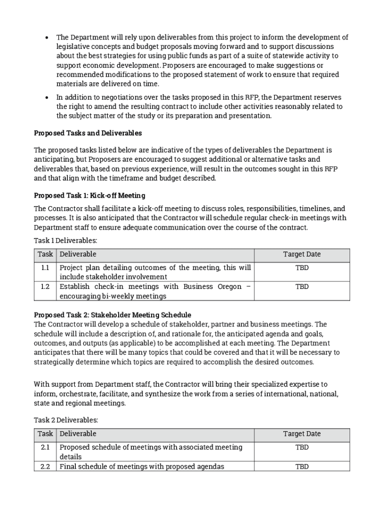 Fillable Online Second Template for Strategic Plan RFP for OAESD Fax ...