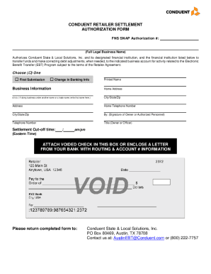 Fillable Online conduent retailer settlement authorization form Fax ...