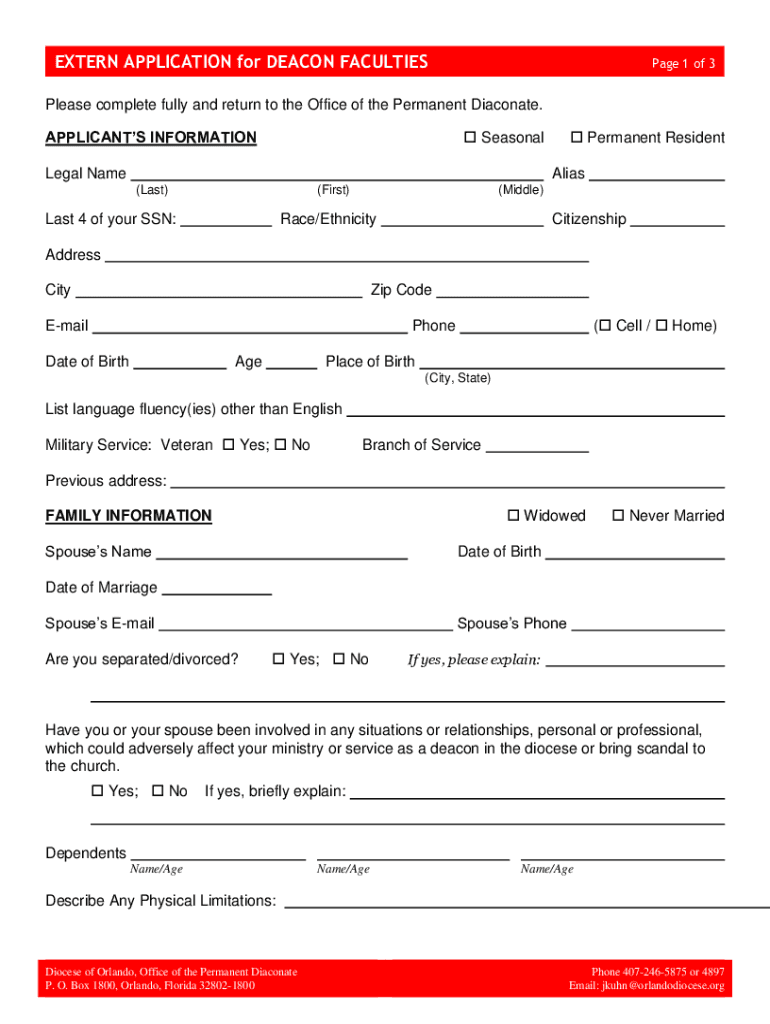 Fillable Online Norms for the Reception and Assignment of - Latin Catholic ... Fax Email Print ...