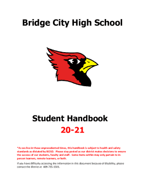Fillable Online Bridge City ISD - Forms and Handbooks Fax Email Print ...