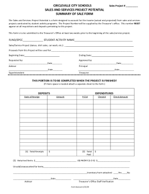 Fillable Online Student Activity-Sales Potential Form Fax Email Print ...