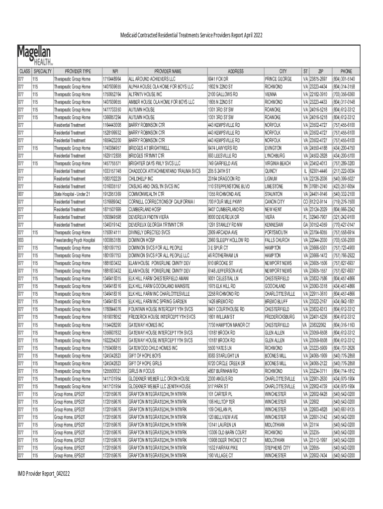 Fillable Online PROVIDER TYPE Fax Email Print - pdfFiller