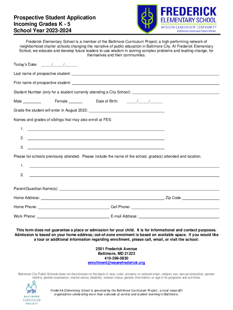 Fillable Online Reading Opens Doors, Inc. Charter School Application ...