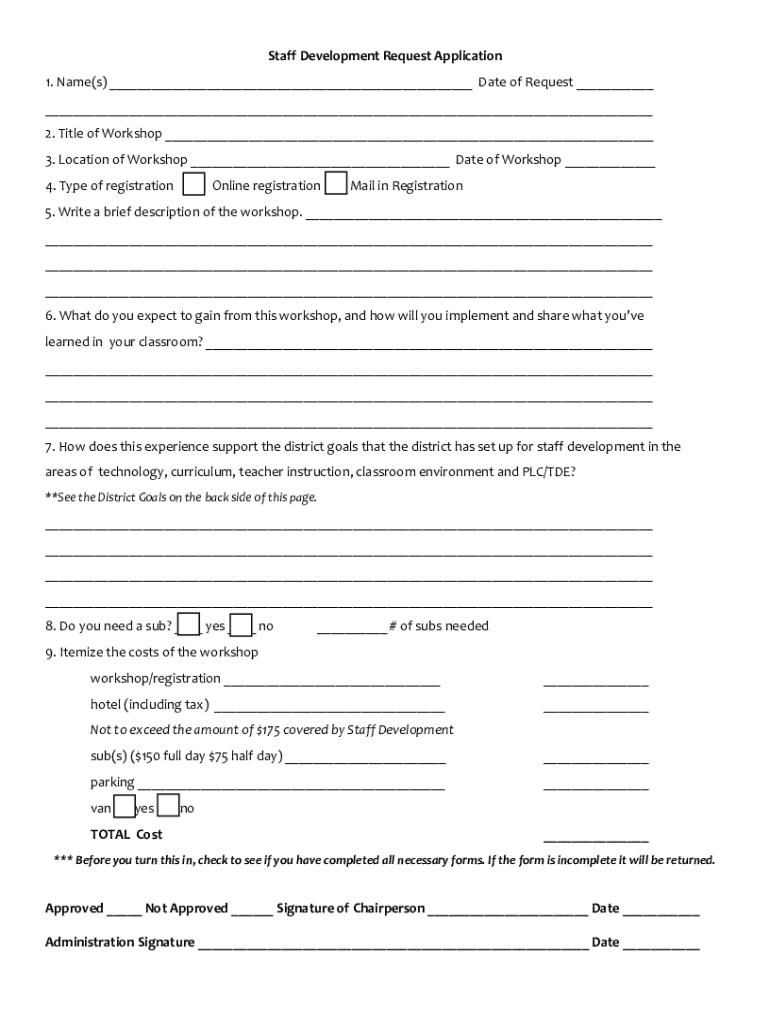 Fillable Online Workshop Request Form Fax Email Print - pdfFiller