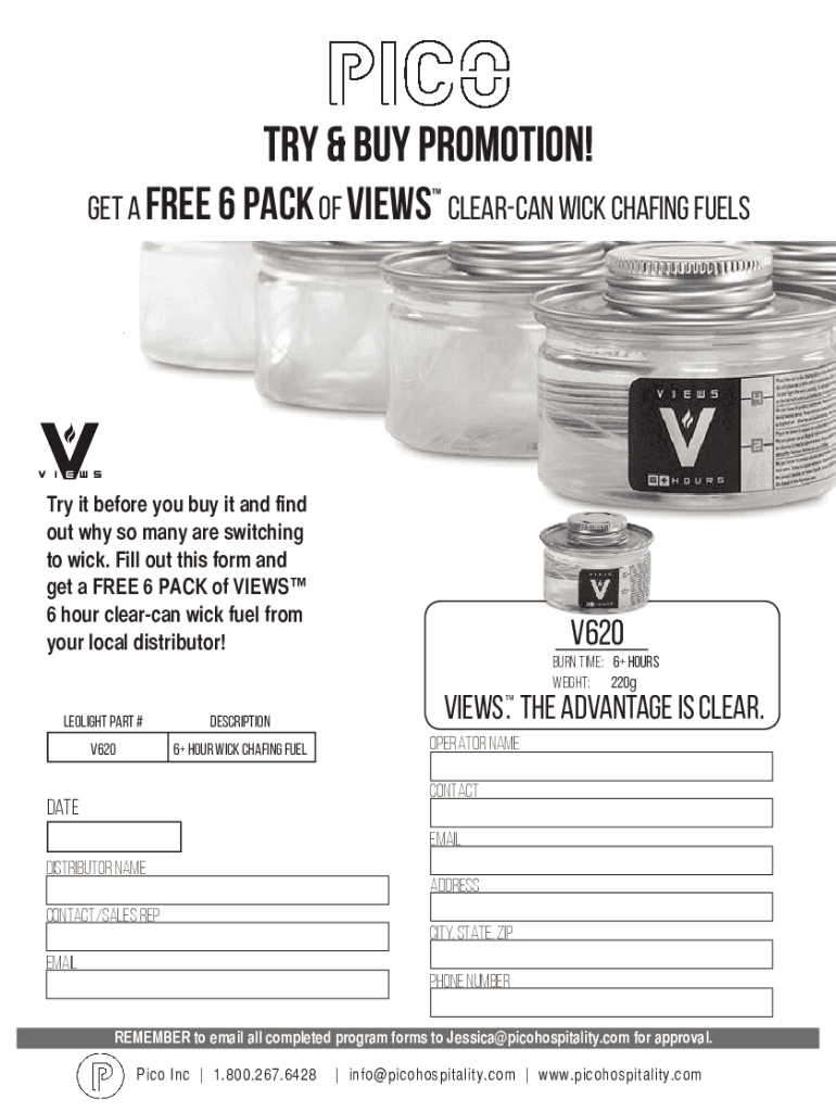 Fillable Online First Street, Chafing Dish Fuel, Screw Cap Wick, 6 Pack ...