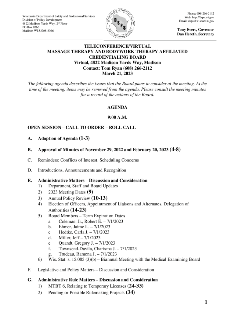 Fillable Online dsps wi CREDENTIALING BOARD Fax Email Print - pdfFiller